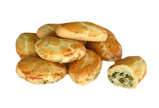 Mini handmade "kourou" spinach & cheese pie | Baker Master